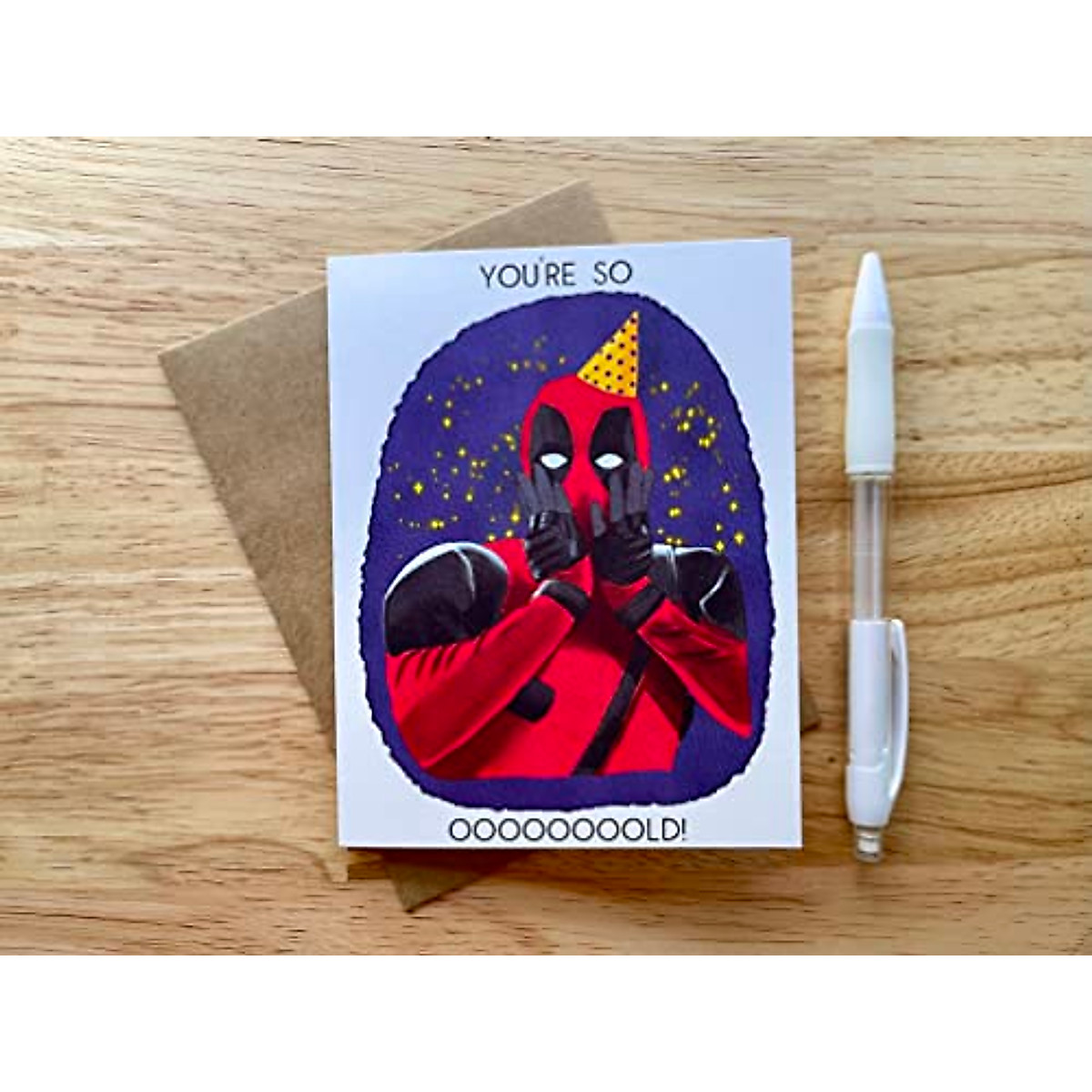 Funny Deadpool Birthday Card for Him Her Hilarious Birthday card Marvel Movie Meme Card for friend Rude Birthday Card Inappropriate Birthday Cards