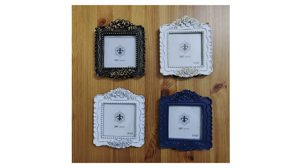 Heart Pink 3x3 Picture Frame - Handmade Resin European Style