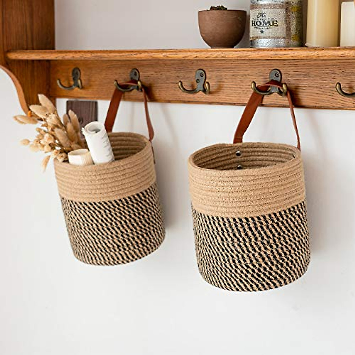 Goodpick Jute Woven Hanging Basket Set (Set of 2)