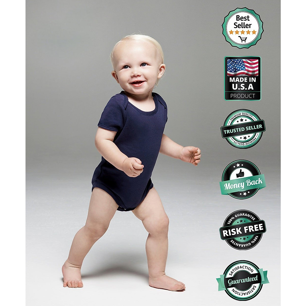 This Is What an Awesome One Year Old Looks Like Funny Baby Bodysuit 18M Aqua