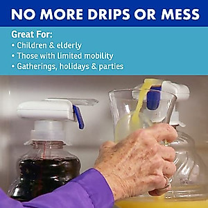 The Magic Tap Automatic Drink Dispenser - Hands-Free Beverage Dispenser for Fridge - Perfect for Milk, Juice - Gifts for Women & Men - 1 Pack, White