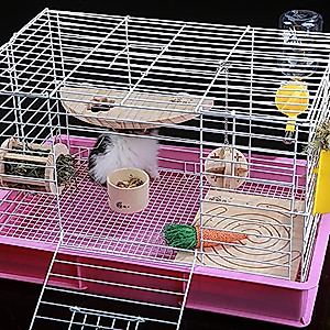 RABBITP Rabbit Wooden Scratch Board-Nail Grinding Claw Pad and Chew Toy for Bunny, Chinchilla, Guinea Pig, Ferret Gerbil, Rabbit, Hedgehog, Hamster-Pet Scratching Pad, Grinding Mate for Small Animals