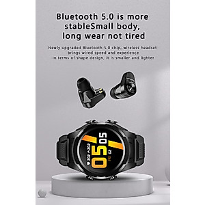 Sudroid Smart Watch with Earbuds, 2 in 1 Bluetooth Smart Watch for Android iPhone, Fitness Tracker Watch, Tracker with Blood Oxygen Heart Rate Sleep Monitor, Long Time Standby Sports Smart Watch