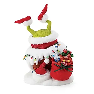 Department 56 Possible Dreams Dr. Seuss The Grinch Stealing Christmas Figurine, 10.1 Inch, Multicolor
