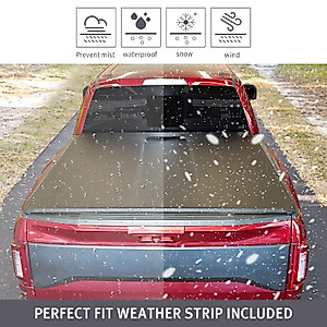 XTWEEX Soft Roll Up Truck Bed Tonneau Cover Fits 2016-2024 Toyota Tacoma (NOT for Trail Special Edition with Storage Boxes) Fleetside 5FT Bed