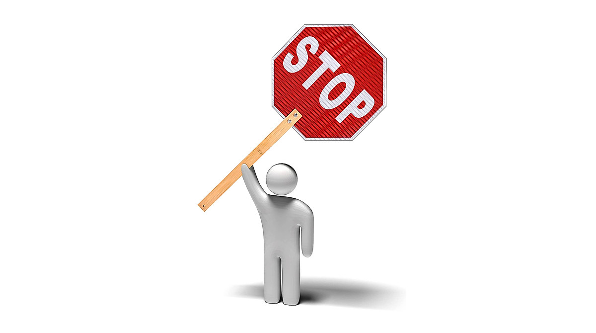 Kichwit Stop Slow Sign - 13" Reflective Handheld Traffic Sign
