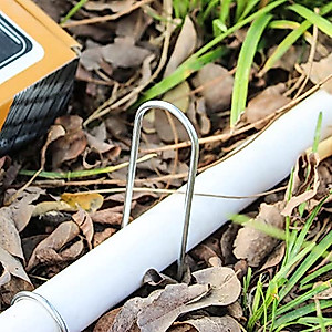 106-Pack Anti-Rust 12 Inch 11 Gauge Round-Top Heavy-Duty U-Shaped Garden Securing Stakes/Spikes/Pins/Pegs