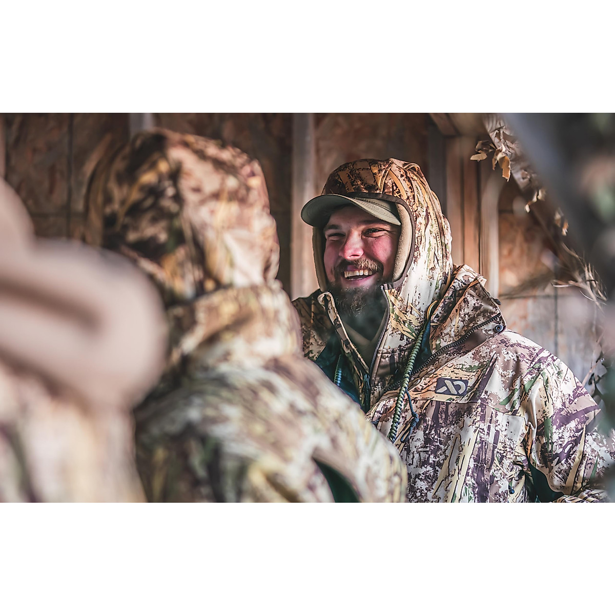 First Lite Men’s Origin Hoody - Lightweight Fleece Insulated Camo Hunting Fleece Pullover - First Lite Typha - Medium