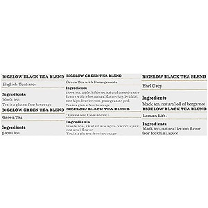 Bigelow Assorted Tea Packs, Six Flavors, 28/box, 168/carton