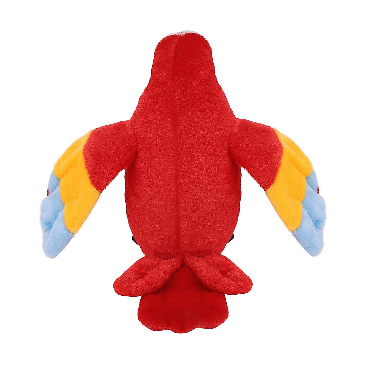 Talking Macaw Parrot Repeat What You Say Stuffed Animal Plush Toy Electronic Record Animated Bird Shake Wings Speaking Parrot Pet Plush Interactive Toys for Kids Boys Girls Christmas Birthday Gift