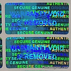 1000 Security Seal Hologram Tamper Evident Warranty Labels Stickers 15 mm x 30 mm- Dealimax Brand (Blue)