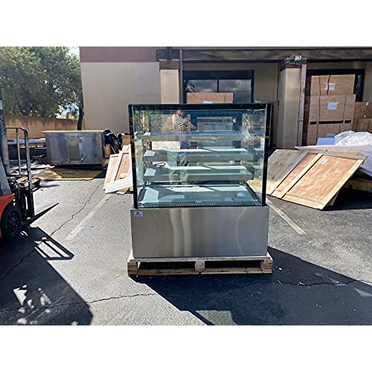 Refrigerated Bakery Display Cooler Cuboid Glass Refrigerator Showcase for Pastry Deli Upright 48" Wide Auto Defrost -Commercial NSF UL ETL RT-4F