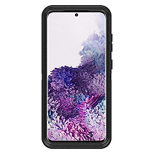 OtterBox Galaxy S20/Galaxy S20 5G (NOT COMPATIBLE WITH GALAXY S20 FE) Defender Series Case - BLACK, rugged & durable, with port protection, includes holster clip kickstand