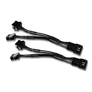 OPT7 Aura 2 PCS Splitter Y Cable with 4 Pin RGB Flat Connector for Motorcycle, Cruiser, Sportsbike, Golf Cart, ATV, UTV, Snowmobile, Boat, Car Interior Lights