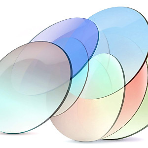 OLINOWL Cat Eye Rimless Sunglasses Oversized One Piece Colored Transparent Eyewear Retro Eyeglasses for Women Men