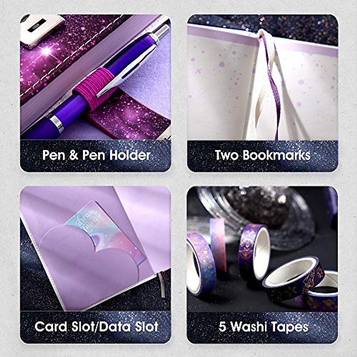 CAGIE Starry Constellation Lock Diary Set Gift Box with Pen & Tapes for Kids Girls Boys Women Combination Lock Journal Notebook Best Luxury Travel Writing Diary for Anniversary Birthday Holiday （Leo）