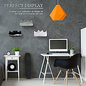 6 Sets Floating Shoe Shelves for Wall, Clear Acrylic Shoe Display for Sneakers Shoe Rack Extra Thick with Screws and Anchors, Wall Mounted Display Shoe Shelves (Transparent)