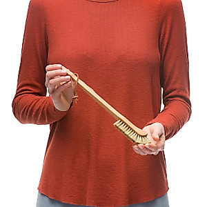 Redecker Ultra-Slim Horsehair Bottle Brush, Curved Oiled Beechwood Handle, 9-1/4-Inches Long, Made in Germany