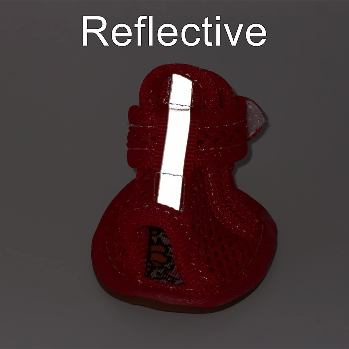 Summer Sandals for Dogs, Breathable Mesh Dog Sandals, Puppy Shoes for Hot Pavement, Pet Shoes for Small Dogs Red Label 3