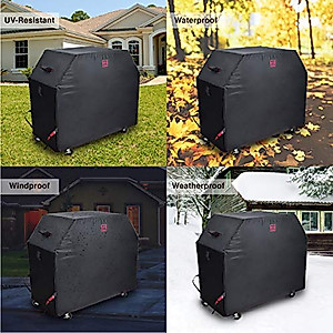 Oneness Grill Cover Gas Smoker BBQ Patio Weatherproof Sturdy Durable Grill Griddle Accessories with Upgrade Air Vent Black 64in