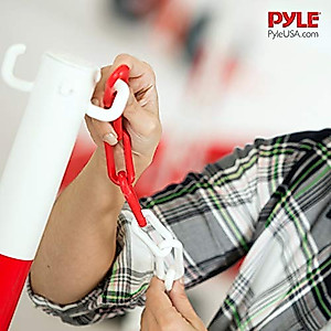 Pyle Safety Chain Barrier Plastic Links - 82' Ft Caution Security Chain Link Barriers Crowd Control, Door Driveway Garage Kids Safety Blocker, Multi color (6mm)