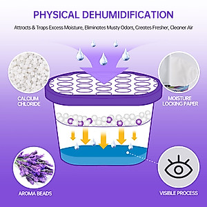 NATRUTH Activated Charcoal ,Moisture Absorber boxes 500mL (3 Packs), Closet Dehumidifier, Eradicate Odor，Moisture Absorber, Dehumidifier for Closet ,Bathrooms, Kitchen & Study, Boats,RVs and More (3)