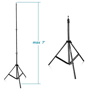 NEEWER Photography Light Stand, 7 Feet / 210cm Aluminum Alloy Photo Studio Tripod Stands for Video, Portrait and Photography Lighting, Reflectors, Soft Boxes, Umbrellas, Backgrounds (2 Pieces)