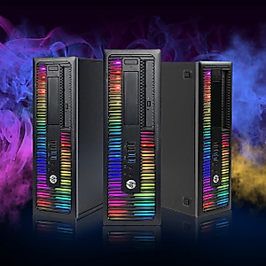 HP RGB Gaming Desktop Combo I5 6500 up to 3.6GHz,16G,128G SSD+3T,GeForce GT 730 2G GDDR5,New 24" 1080P LED,WiFi,BT 5.0,RGB BT SoundBar,RGB Keyboard&Mouse&Mouse Pad,Webcam 1080P,W10P64(Renewed)