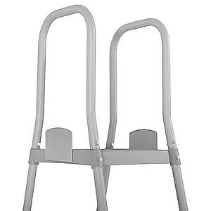 Bestway 52 Inch SteelPool Safety Ladder w/ No Slip No Scratch 9x36-Inch Protective Vinyl Pool Ladder Mat