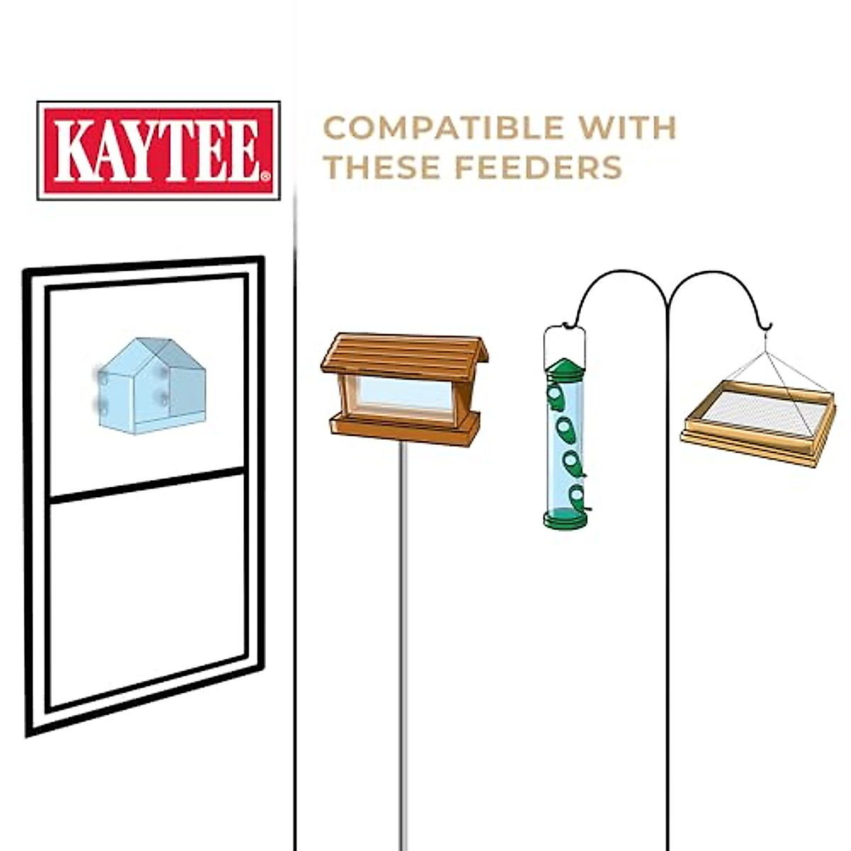 Kaytee Wild Bird (No Mess or Waste Free) Food Seed Blend for Blue Jays, Woodpeckers, Juncos, Cardinals, Grosbeaks, Sparrows, and Finches, 10 Pound, (Packaging May Vary)