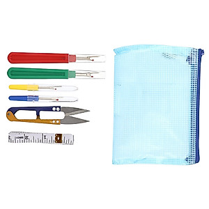 Colorful Stainless Steel Seam Ripper Set with Handy Handles - Thread Remover and Needlework Accessories for Sewing Kit Embroidery Quilting Tools and Thread