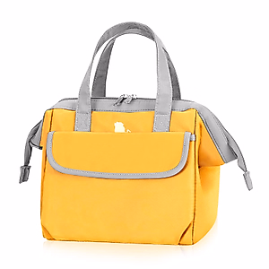 HUA ANGEL Insulated Cooler Lunch Bag - Large Waterproof Adult Lunch Tote Bag Soft Cooling Lunch Box Organizer for Office Work Picnic Beach