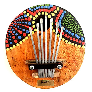 Coconut Kalimba Thumb Piano - 7 Keys - Hand Painted Percussion Instrument - JIVE BRAND