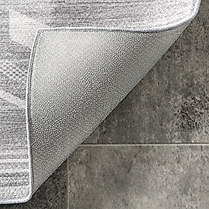 nuLOOM Joni Tribal Machine Washable Indoor/Outdoor Area Rug, 6' x 9', Grey