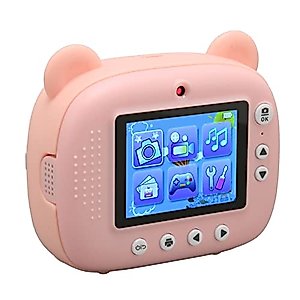 Kids Camera, 2.4inch HD Screen Children HD Camera 1050mah Battery for Gifts (Pink)
