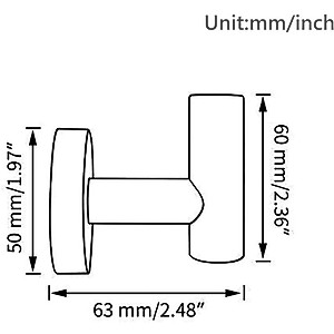 Beelee Gold Towel Hooks for Bathroom 4-Pack Wall Hooks Robe Hooks Brushed Gold Clothes Hooks in SUS 304 Stainless Steel ，BA19507BG-4