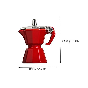 COHEALI decor coffee pot coffee makers Mini Coffee Machine Model Micro-scene Adornment Mini Kitchen Coffee Machine Mini House Appliances household Accessories furniture Ob11 alloy