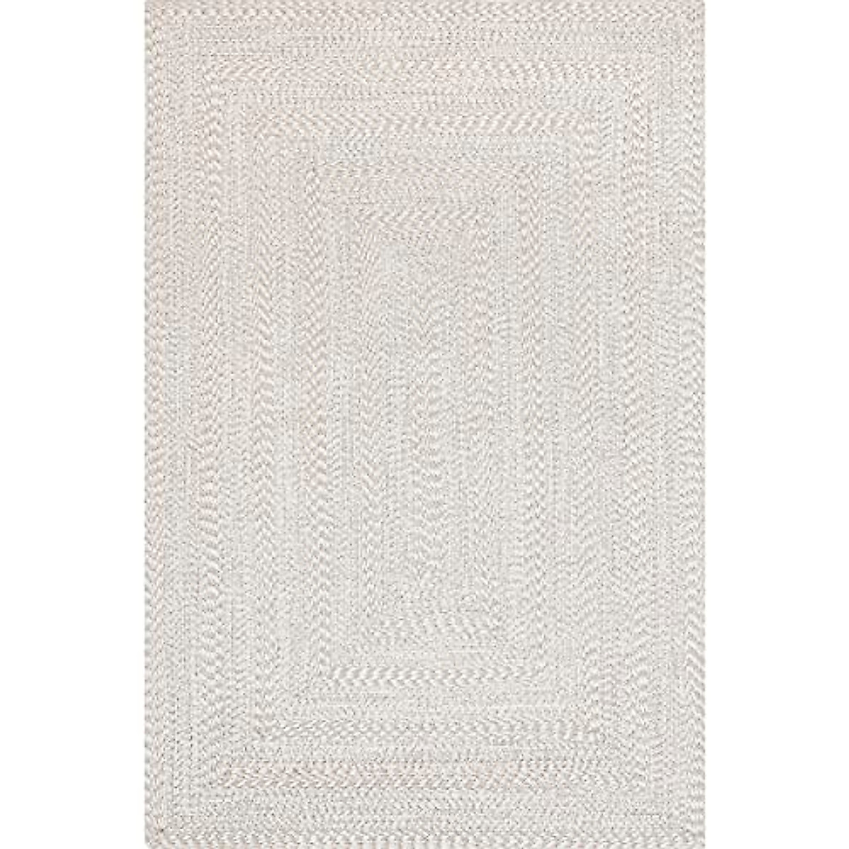 nuLOOM Rowan Braided Texture Indoor/Outdoor Area Rug, 4' x 6', Ivory
