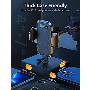 DesertWest [2023 Flagship] Car Phone Holder Mount,Universal Cell Phone Holder Car Dashboard Windshield Air Vent Compatible with iPhone 14 Pro Max 13 12 11 X XS 8 7, Galaxy S23 S22 All Phones