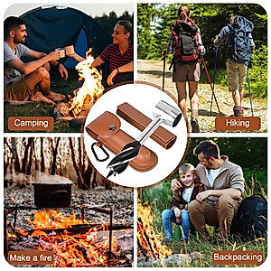 Bushcraft Hand Auger Wrench Bushcraft Gear and Equipment Settlers Wrench Survival Tools Scotch Eye Wood Auger Drill Peg and Manual Hole Maker Multitool for Outdoor Backpacking Camping Bushcrafting