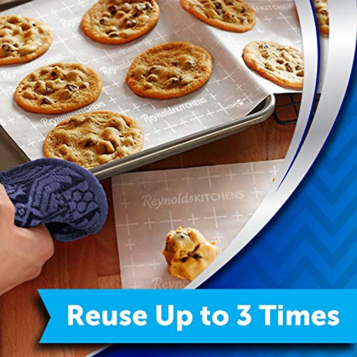 Reynolds Kitchens Parchment Paper Roll with SmartGrid, 50 Square Feet (Pack of 3), 150 Square Feet Total