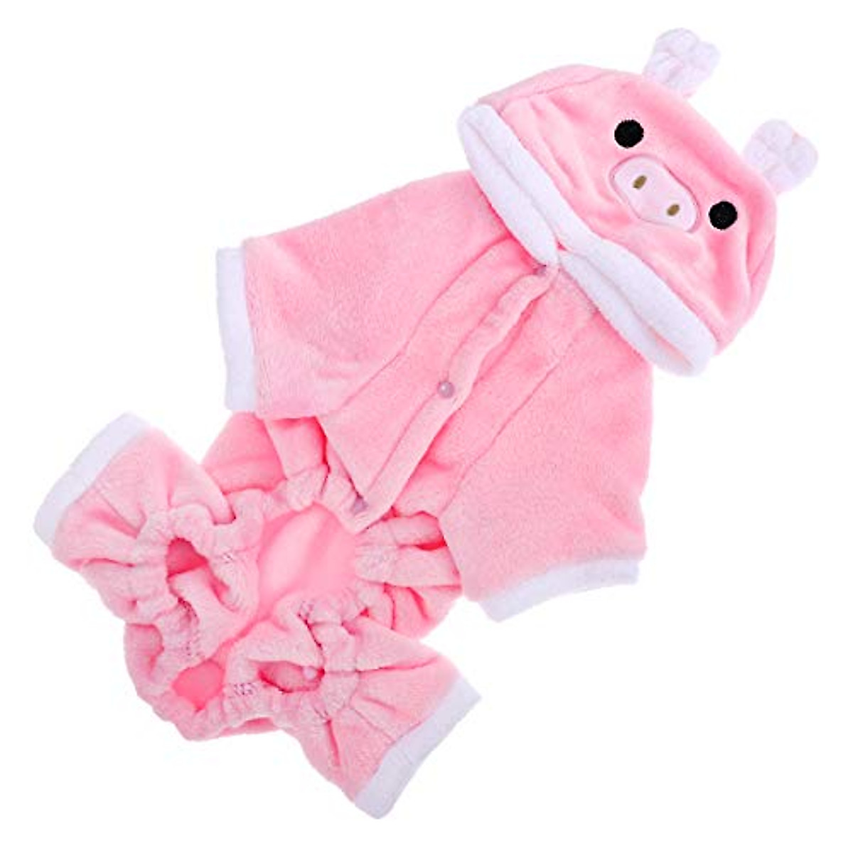 Balacoo Pet Costum, Pink Pig Puppy Clothes Hoodie Warm Coat Funny Pet Dog Cat Clothes for Christmas Cosplay Pimk