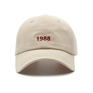 SUNS 1988 Retro Baseball Cap Adjustable Baseball Cap Cotton Denim Dad Hat-White_M (56-58Cm)