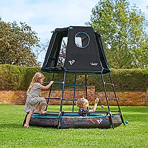 TP Toys UFO Explorer Jungle Gym | Outdoor Play Structure for Kids Combines Kids Climber with Play Pit and Upper Level Fort | Active Backyard Fun for Kids Ages 3-8.