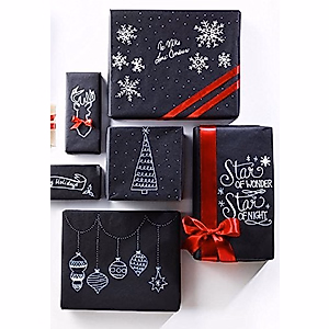 RUSPEPA Black Kraft Paper Roll - 24 inches x 100 feet - Recyclable Paper Perfect for for Crafts, Art, Wrapping, Packing, Postal, Shipping, Dunnage & Parcel