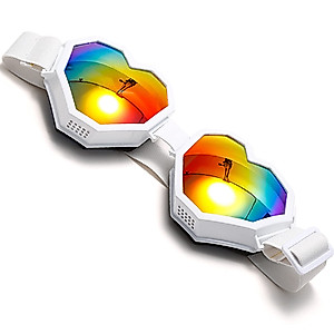 GUVIVI Heart Shaped Sunglasses Fashion Ski Goggles Oversize Love Glasses for Women Men Fun Eyewear Eyeglass