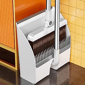 RUNLAIKEJI Broom and Dustpan Set, Broom and Dustpan Set for Home, Kitchen Broom and Dustpan Set, Broom and Dustpan Set Heavy Duty, for Office Home Kitchen Lobby Indoor Floor Cleaning Use