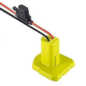 Upgraded Power Wheel Adaptor for Ryobi 18V Battery with Fuse & Wire terminals,Power Connector for Rc Car, Robotics,Rc Truck, DIY,Work for 18V P100 P102 P103 P107 P108 Li-ion & Ni-CD Battery