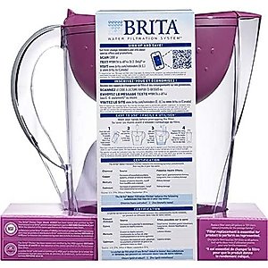 Brita Space Saver 6-Cup Pitcher with 2 Filters - Purple
