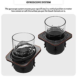 Couch Console Original Cup Holder Module Adjustable Anti-Spill Drink Holder with Non-Slip Base for Car, Boat, and Home Use